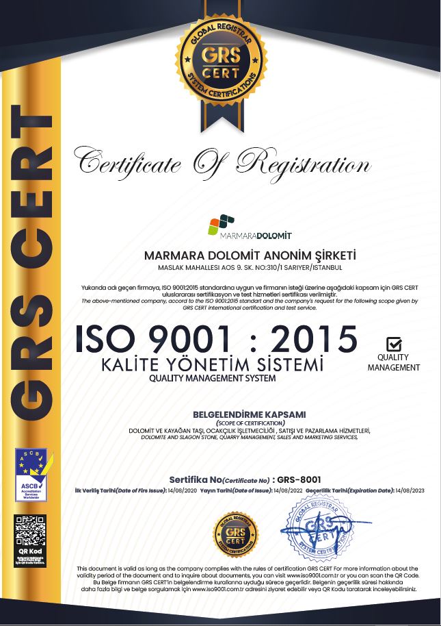 GRS-8001 – ISO 9001
